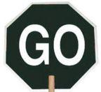 Ameri-Viz 18 STOP/GO PADDLE/ALU/REFL | STOP PADDLE | MTS-Safety, Inc