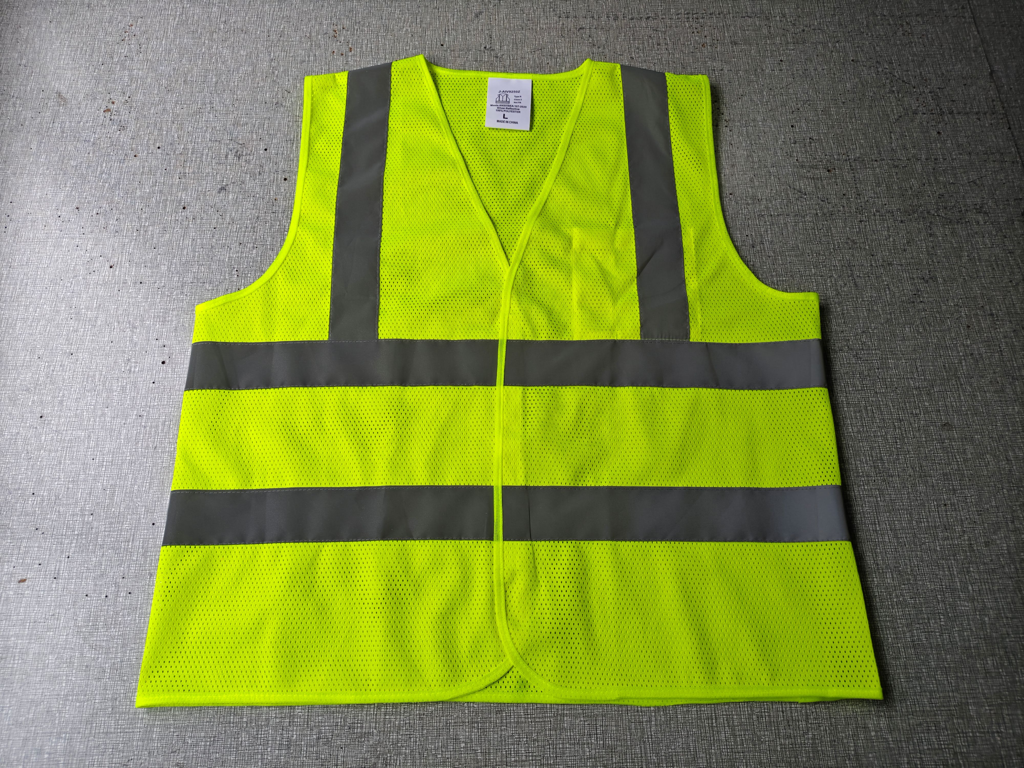 ANSI CL2 VEST/LIME/SILVER REFLECTIVE | SAFETY APPAREL | SAFETY VEST ...