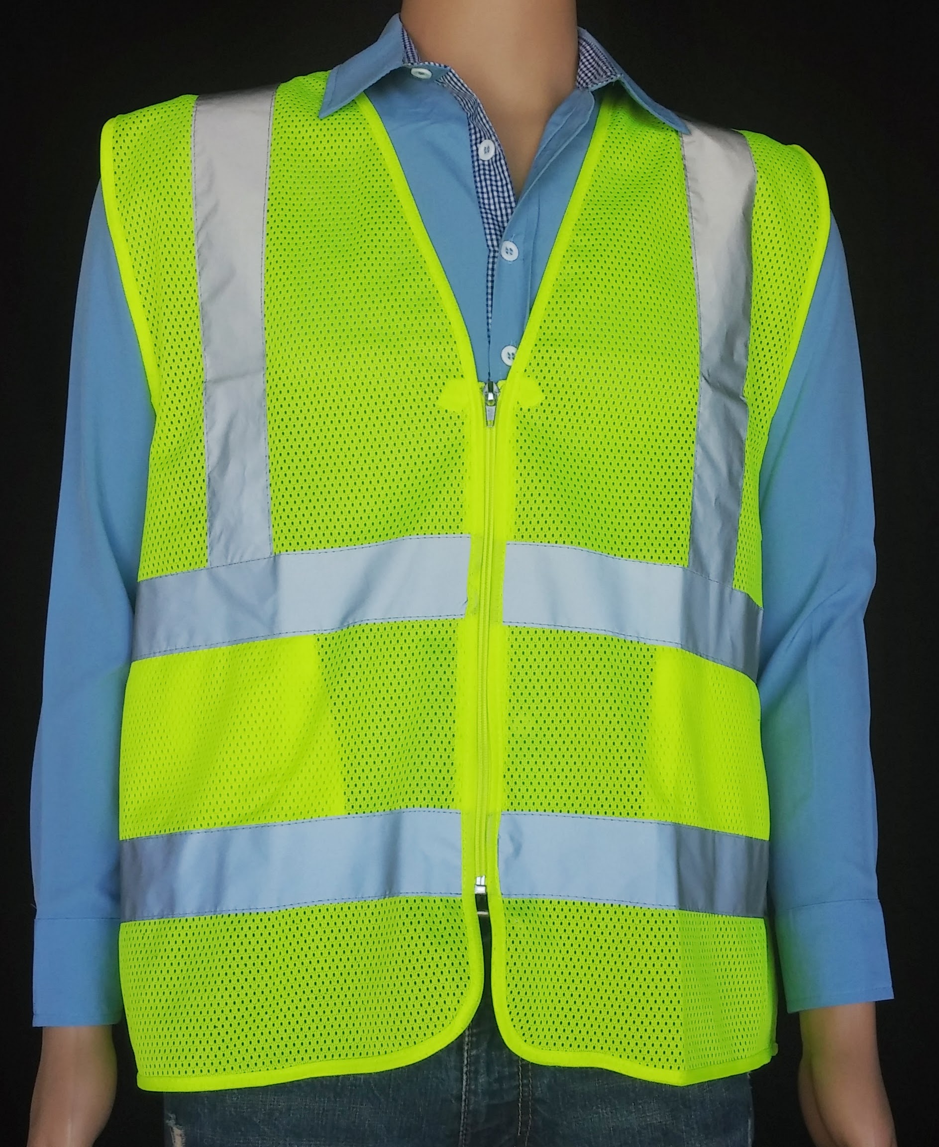 Ameri-Viz ECONO VEST/LIME/2 SILVER REFL.(NO ANSI LABEL) | AMERICAN MADE ...